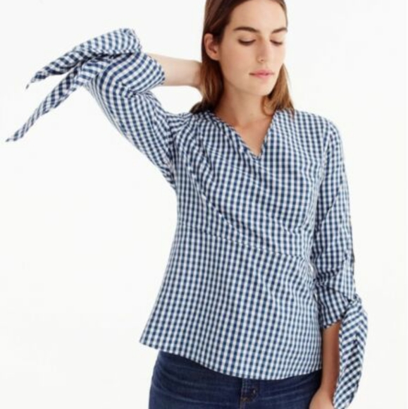 Universal Standard | Tops | Universal Standard X Jcrew Gingham Tie ...
